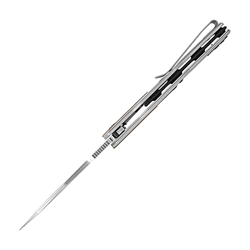 Kershaw Endgame Pocket Knife, 3.25" D2 Carbon Steel Spear Point Blade, Manual Flipper Opening, Frame Lock, Reversible Deep-Carry Pocketclip
