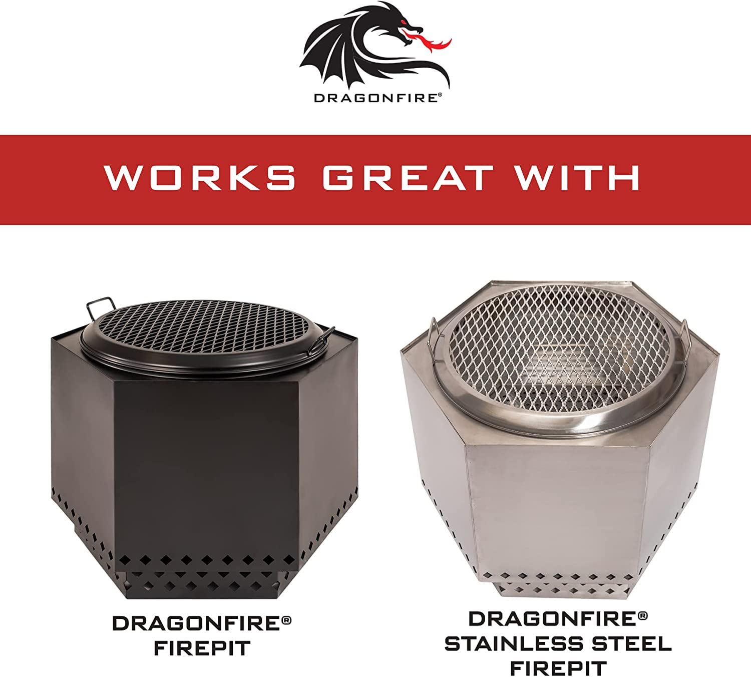 Dragonfire Fire Poker - 35" Long Fire Pit Toker Poker Featuring Wood Handle, Hanging Loop, and One-Piece Steel Construction - Perfect for Open Fires, Campfires, and Stoves