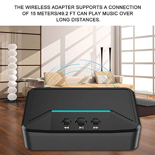 Jopwkuin Bluetooth 5.0 Receiver, NFC Near Field Pairing Perfect Sound Quality BT Receiver Long Range for AV Audio for Playing Music