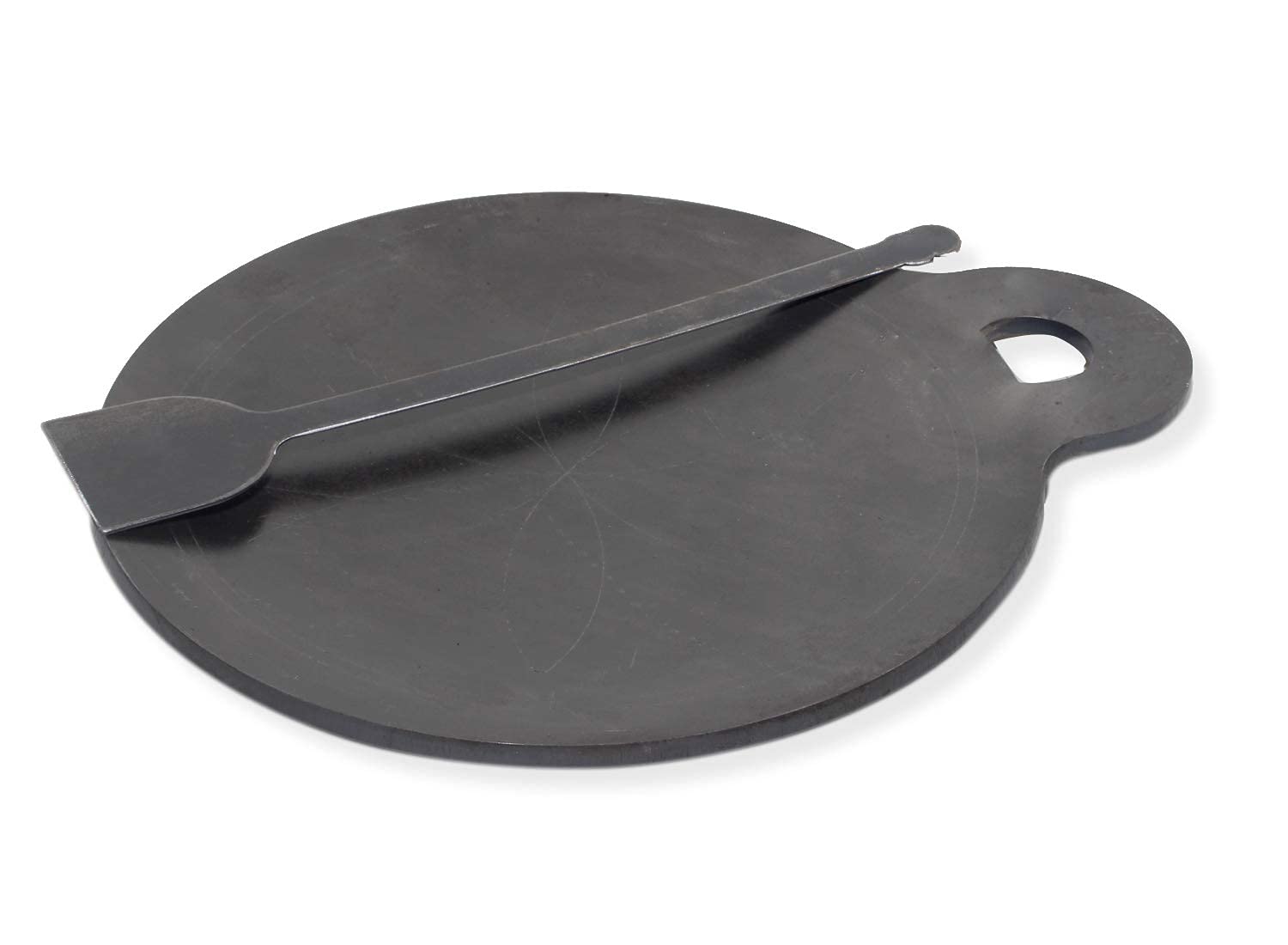 naksha Traditional Iron tawa,dosa Tawa,pan,Kallu Large Size (Black,8mm Thick) (13inch)
