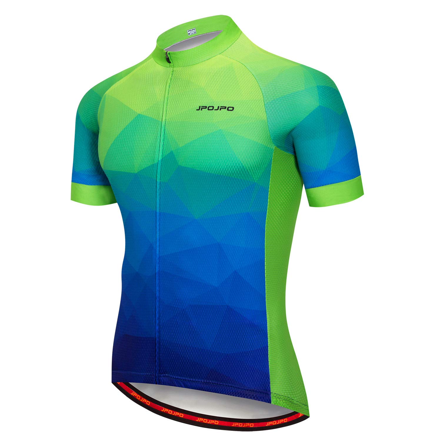 Cycling Jersey Men Bike Top Full Zipper Cycle Shirt Road Bicycle Clothing Riding Racing MTB Clothes Mountain Riding Sports top Green M