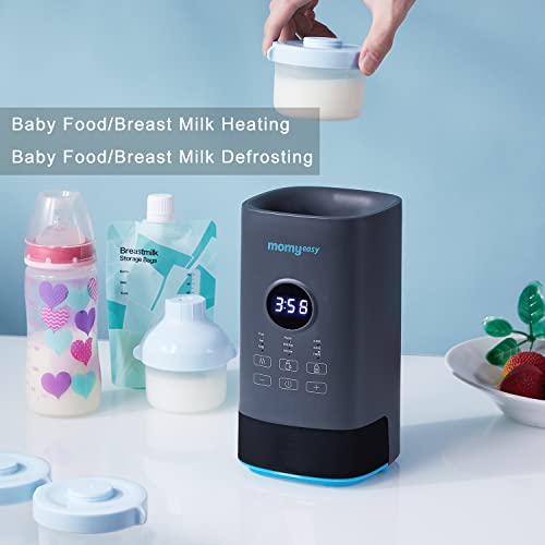 MOMYEASY Bottle Warmer, 3 Min Fast Baby Bottle Warmer with Accurate Display Timer, Baby Breastmilk Formula Milk Warmer, Temperature Control 48H Keep Warm and Auto Shutoff