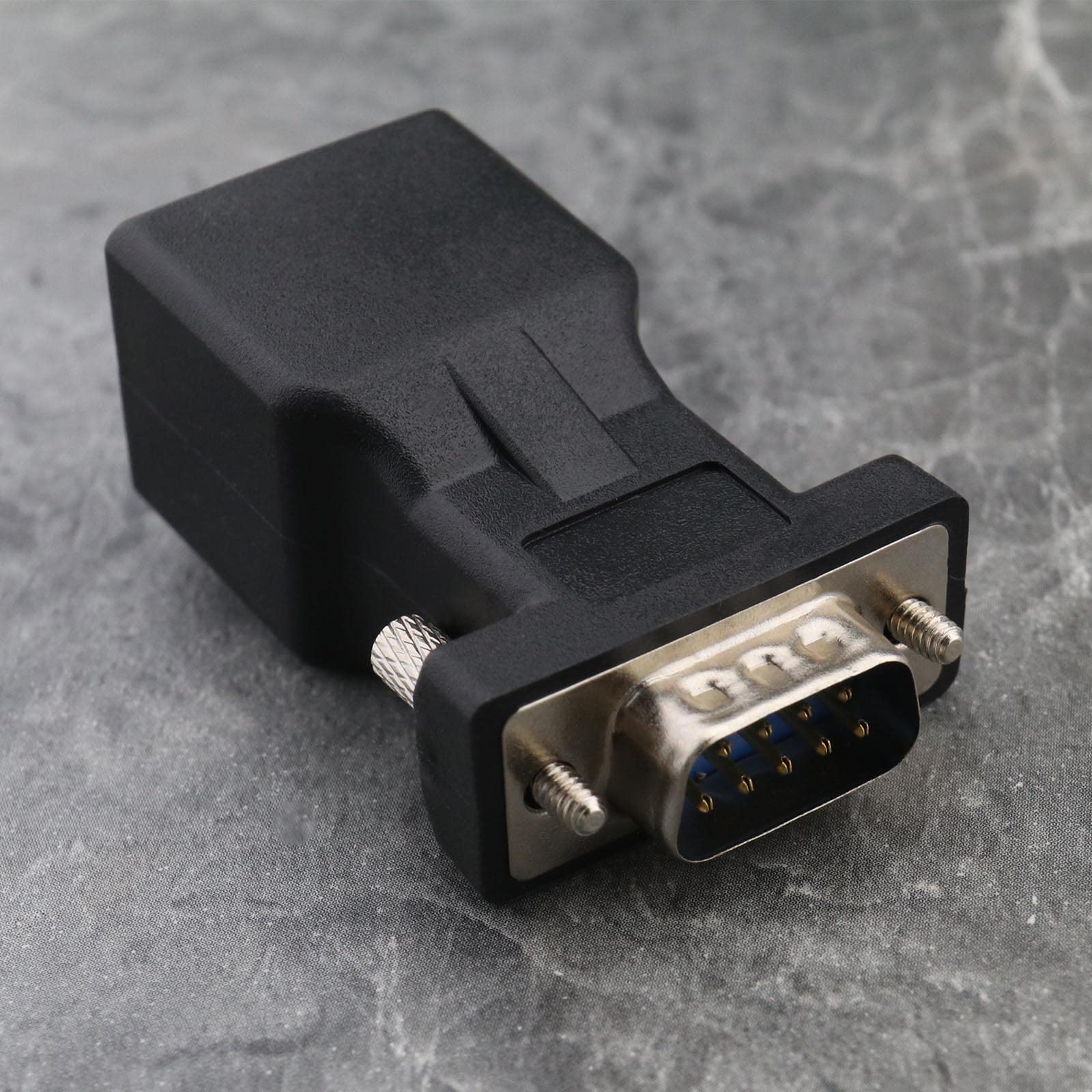 ECSiNG 2PCS 9-Pin RS232 DB9 to RJ45 Serial Adapter Ethernet Converter for Standard 9 Pin D-sub RS-232 Devices Computer Laptop Printer DB9-F to RJ45-F & DB9-M to RJ45-F