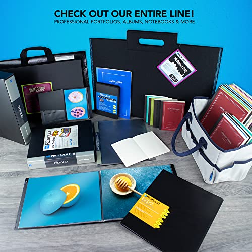 Itoya Original Art ProFolio 8.5x11 Black Art Portfolio Binder with Plastic Sleeves with 96 Pages - Portfolio Folder for Artwork with Clear Sheet Protectors - Presentation Book for Art Display
