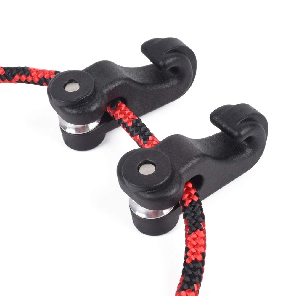 Crossbow Rope String Cocking Device Double Handle for Archery Bow Hunting Tool Accessories Red (Pack of 1)