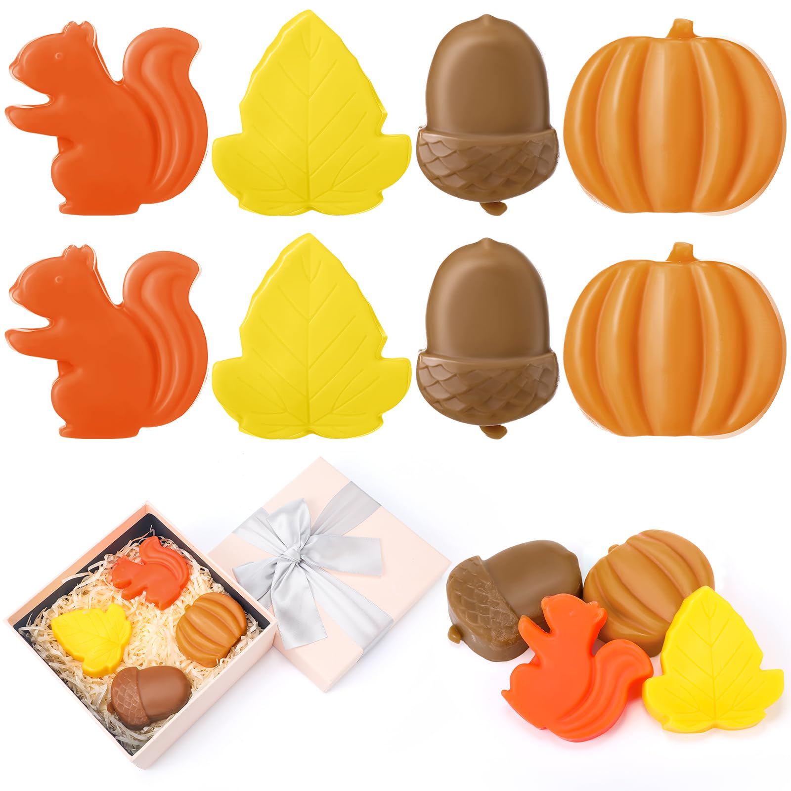 Funtery 8 Pcs Easter Bunny Soap Shaped Soap Gift Set Natural Bunny Rabbit Soaps Easter Basket Gifts for Kids Boys Girls Women
