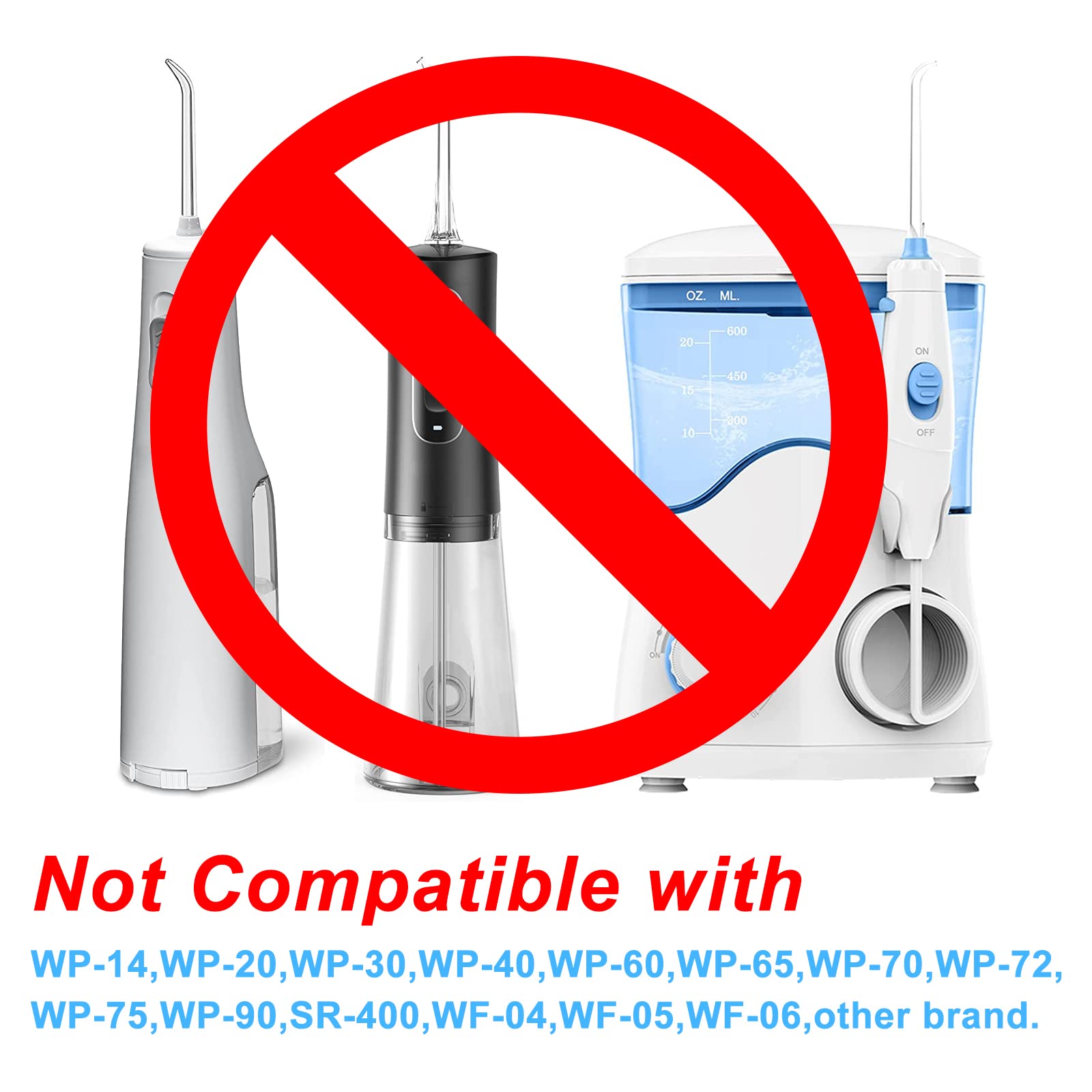 Flosser Replacement Tips for Waterpik Water Flosser,Plaque Seeker Replacement Tips Compatible with Waterpik Water Flossers and Other Brand Oral Irrigators, Plaque Remove Brisles Tips(4-Pack)