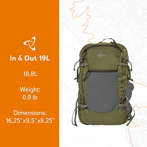Mystery Ranch In and Out Backpack - Lightweight Foldable Pack, Forest Green, 19L