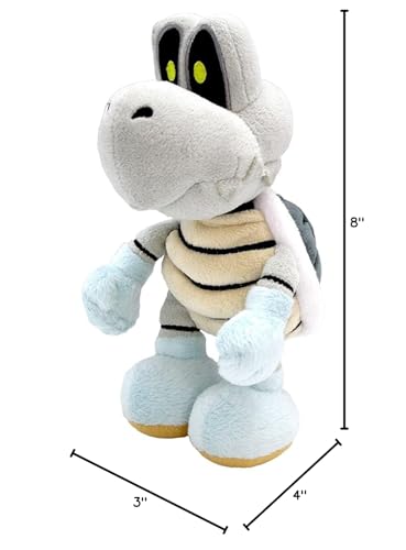 Little Buddy Super Mario All Star Collection 1598 Dry Bones Stuffed Plush, 8",Multi-Colored