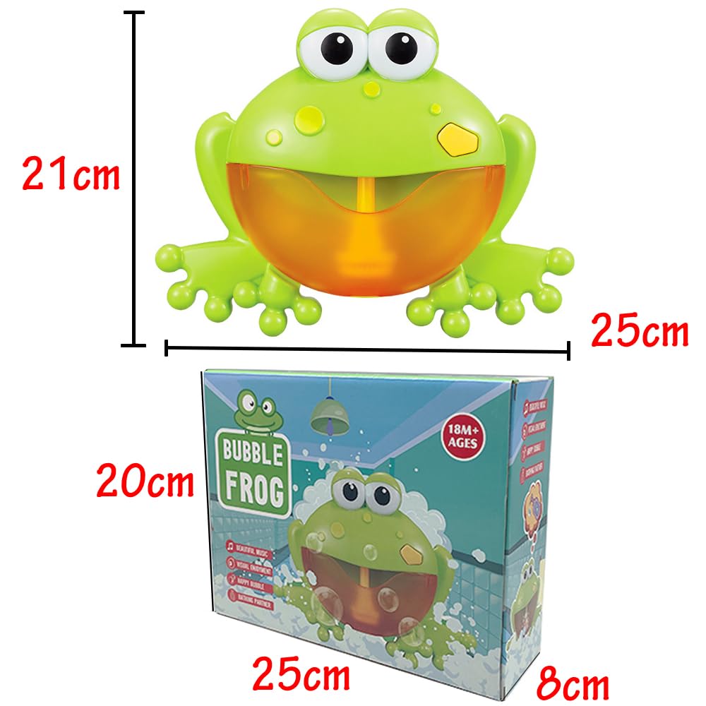 Toy Baby Bath Bubble Maker Machine Musical Frog Bathtub Shower