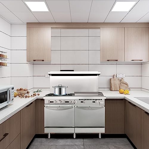 WMAOT 48" Commercial Range with 4 Burner 4.25 Cu.Ft 2 Electric Oven 24" Griddle 214000 BTU Manual Natural Gas Range for Commercial Kitchen Restuarant Bar