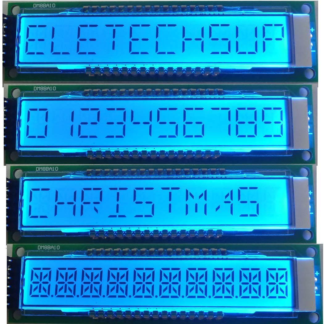 eletechsup 10 bit 16-Seg SPI LED Display Serial LCD for Ardino MGA2560 Example Sketch (no pin 4pcs)
