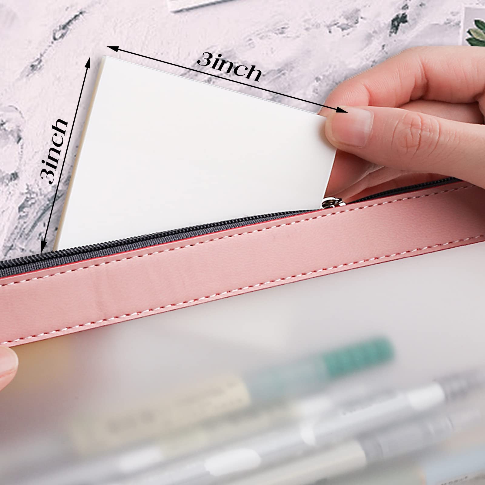 Clear Transparent Sticky Notes, 12 Pads 600 Sheets Clear Translucent Sticky Notes Suitable for Reading、Studying 、Office、School(3x3in)