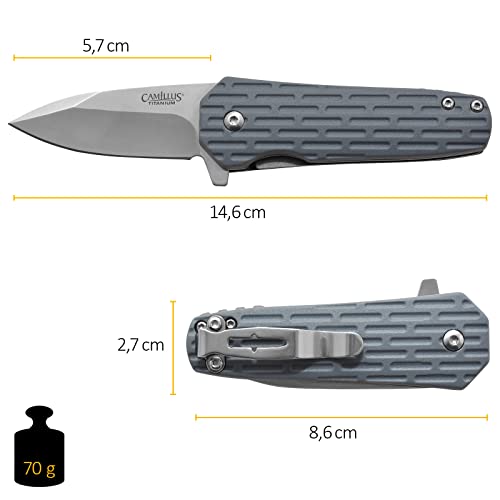 Camillus Wedge 5.75" Folding Knife, 2.25" Drop-Point Blade, Slate Blue (19399)