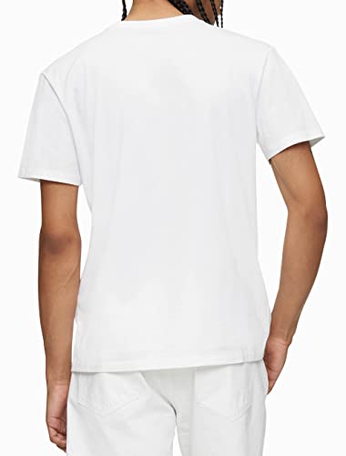 Calvin Klein Men's Monogram CK Jeans Crewneck T-Shirt, Brilliant White, Medium