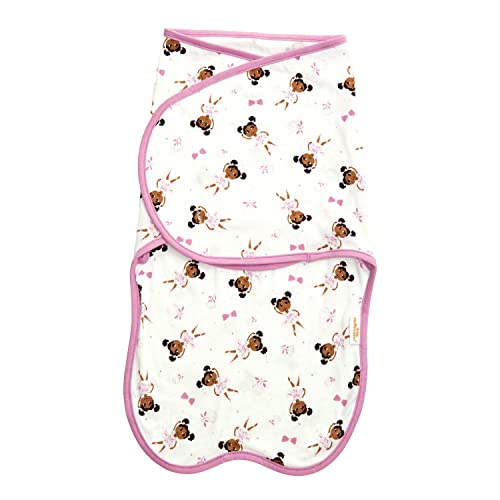 Little Muffincakes Baby Swaddle 100% Cotton, Ballerina Theme (Zhara) for Newborn - 3 Months