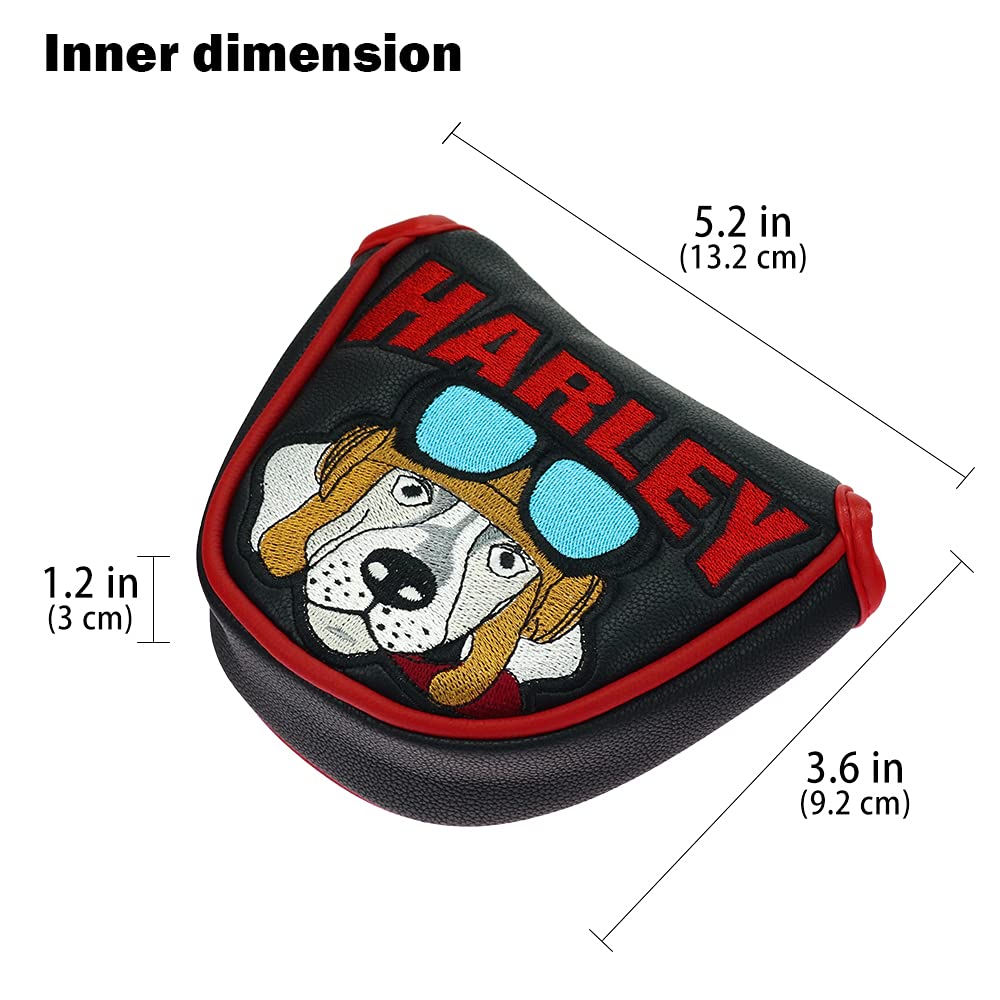 Craftsman Golf Motorcycle Harley Dog Mallet Putter Headcover for Odyssey Scotty Cameron (Mallet Cover)