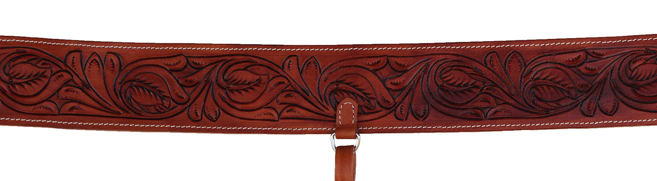 CHALLENGER Horse Western Leather Tooled Back Rear Cinch Flank Girth w/Off Billets 9760A