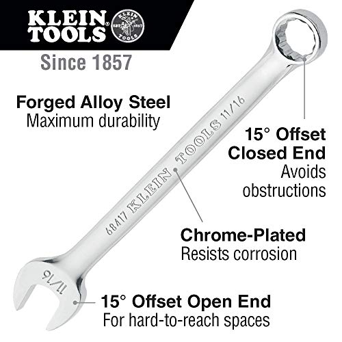 Klein Tools 68419 Combination Wrench, 13/16-Inch