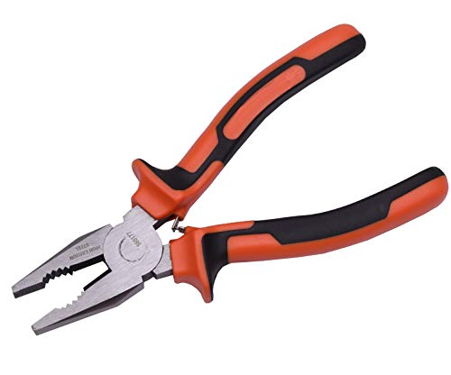 Edward Tools Combination Pliers 8” - Machined Extra Strength Gripping Jaws - Heavy Duty Side Cutting Pliers for wire and cables - Harden Fine Carbon Steel