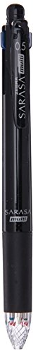 ZEBRA Multi Function Sarasa 4+S Black/Red/Blue/Green Ink 0.5mm Ballpoint Pen, 0.5mm Mechanical Pencil, Black Body, J4SA11-BK