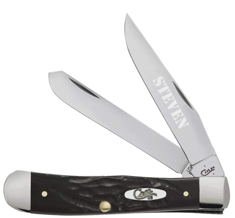 Personalized Case Rough Black Synthetic Jig Trapper with Free Laser Engraving