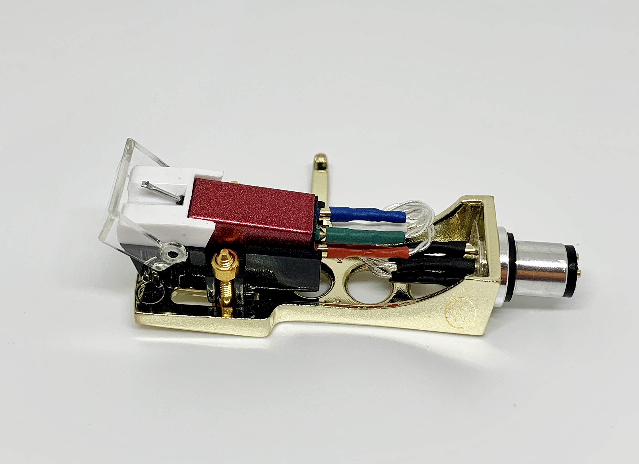 Cartridge and Stylus, needle and Gold Headshell with mounting bolts for Technics SLD3, SLD303, SLD33, SLD3K, SLD5, SLQ2, SLB303, SLH302, SL1000, SL1100, SL120, SL1650, SL1900, SL1950, SL2000, SL3310