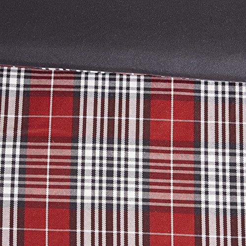 Woolrich Rustic Lodge Cabin Comforter Set- Down Alternative Warm Bedding and Matching Shams King Williamsport, Red Plaid, 4 Piece