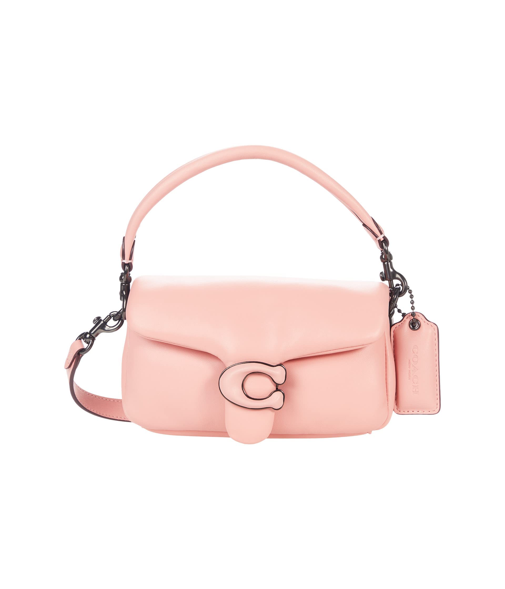 Coach Leather Covered C Closure Pillow Tabby Shoulder Bag 18 Candy Pink One Size