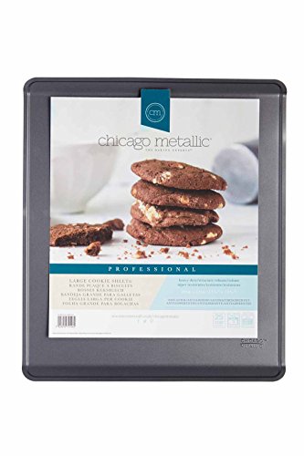 Chicago Metallic Professional Non-Stick Large Cookie Baking Sheet, 40 x 35 cm (15" x 14"), Metal, Grey, 40 x 35 x 1.3 cm