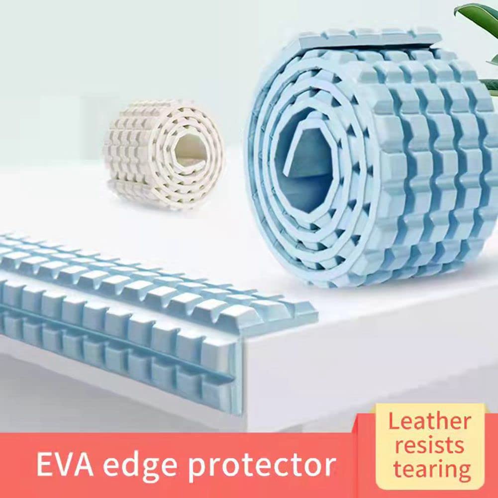 MeiGaoXin Baby Proofing Rubber Foam Corner & Edge Protectors Guards Fireplace Furniture Safety Bumper for Child Proof, 3.3ft(40inch) x 2pcs,Blue