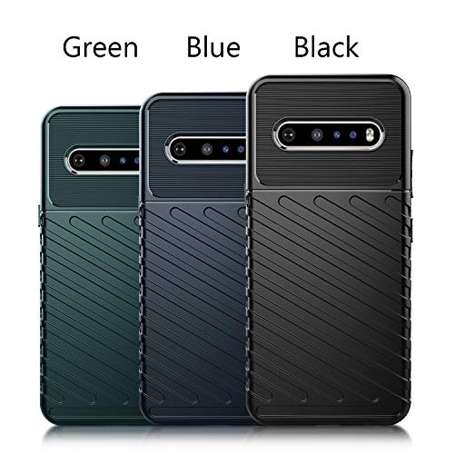 Sucnakp for LG V60 Thinq Case LG V60 Case Shock Absorption Anti Scratch Heavy Duty Durable Drop Protection Cell Phone Cover for LG V60 Thinq(LT Black)