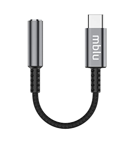 mblu MEIZU USB C to 3.5mm Audio Adapter,Headphone Aux Jack Dongle Compatible with MEIZU 20 18 Samsung S23 Ultra S21 Note20, Pixel 6 Pro