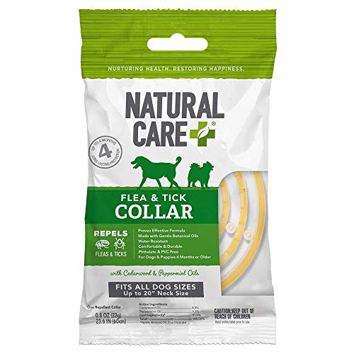 Natural Care Repellent Flea and Tick Collar for Dogs and Puppies - 4 Month Flea & Tick Treatment for Dogs - Repels Fleas & Ticks with Certified Natural Oils