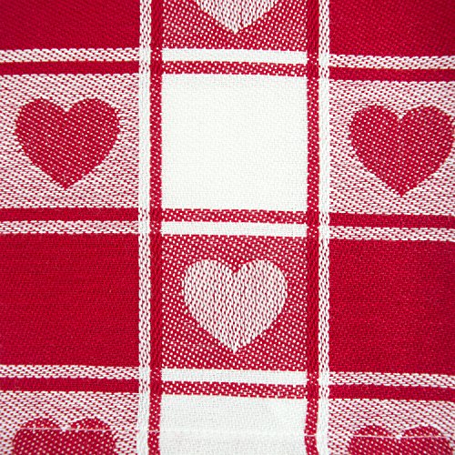 DII Valentine's Day Tablecloth Check Collection, Tablecloth, 60x84, Checkered Hearts