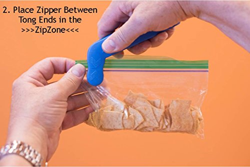 ZipSealer- The Original Zipper Lock Bag Sealer. The Easiest & Fastest Way To Seal Zipper Lock & Zip Top Bags. Patented. (Red)