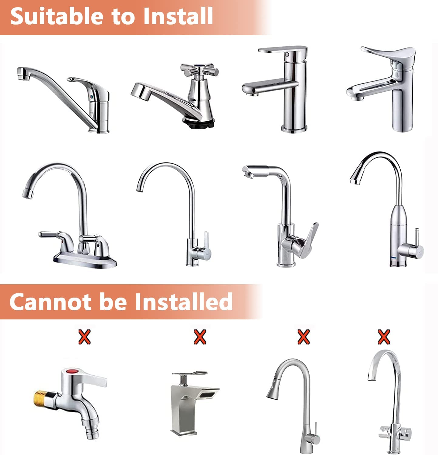 Faucet Extender,1440°Rotating Splash Proof Filter Extender Faucet Aerator, 2 Water Outlet Modes Swivel Robotic Arm Adapter For Bathroom Kitchen-Gold double water outlet