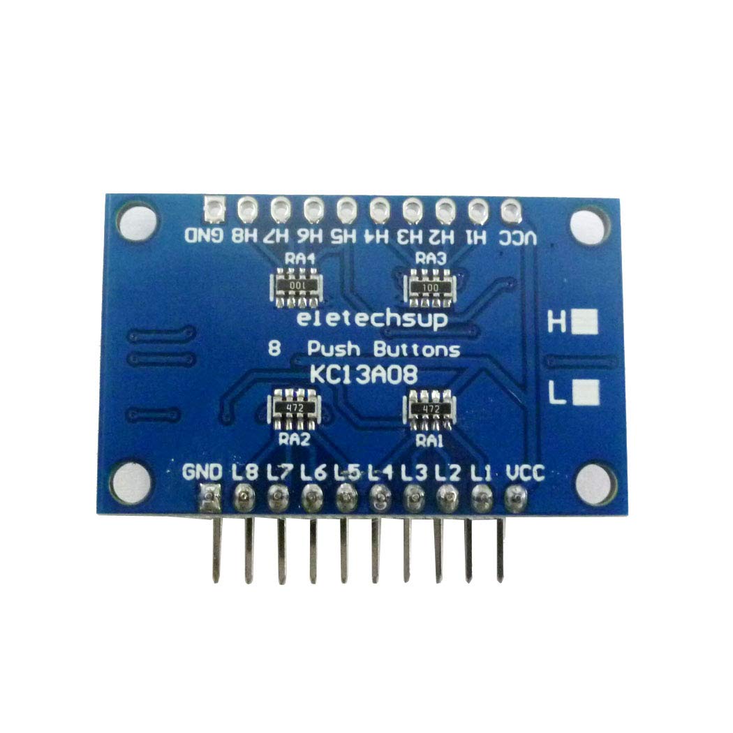 eletechsup 8-Button Low Level Push Buttons Module 8 Keyboard Keypad for Arduiuo Due Breadboard Leonardo Zero TRE Micro Banana pi STM32 with pin (4)