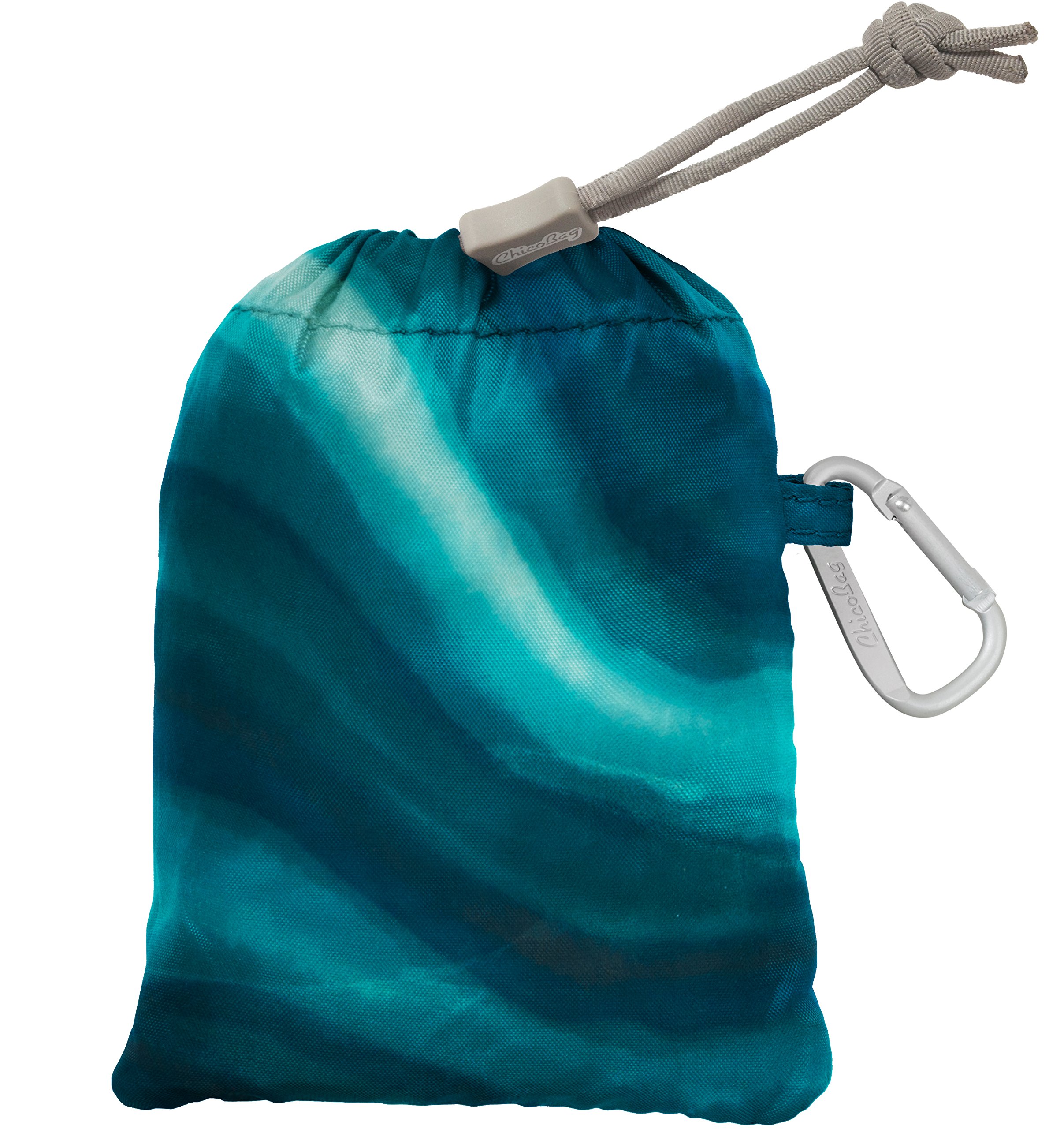 ChicoBag Vita Designer Reusable Tote Bag with Carabiner Clip | Compact Reusable Shopping Bags | Eco Friendly | Calm
