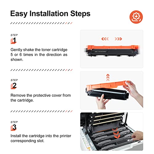 v4ink Compatible Toner Cartridge Replacement for Brother TN221 TN225 (1K+1C+1M+1Y) Work with HL-3140 3142 3150 3152 3170 3172 3180, MFC-9130 9140 9330 9340, DCP-9020, 4-Pack
