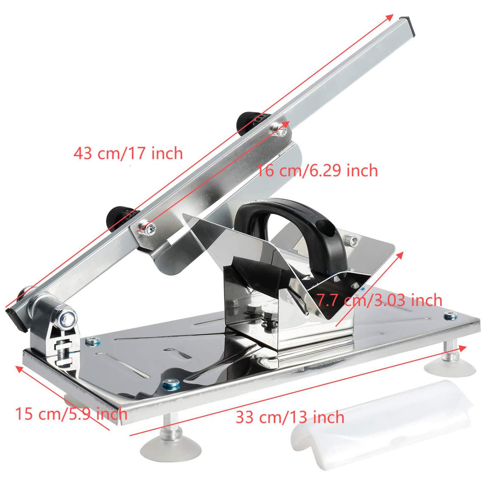 HYDDNice Meat Slicer Stainless Manual Meat Cutter Slicing Machine RollMeat Slicer Vegetable Meat Cheese Food Slicer Meat Cleavers for Home Kitche