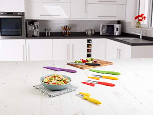 Zyliss E920144 6 Piece Knife Set | Multiple Sizes | Stainless Steel | Multicolour | 6 x Kitchen Knives With Protection Covers | Dishwasher Safe | 5 Year Guarantee