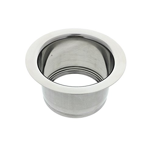 Essential Values Kitchen Extended Sink Flange, Deep Polished Stainless Steel Flange for Insinkerator Garbage Disposals and Other Disposers That Use A 3 Bolt Mount and A Thicker Sink