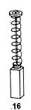 Buildalot Specialty Carbon Brushes 0746_Miller Falls_800 for Miller Falls Saw 800 - With Spring, Cable and Connector
