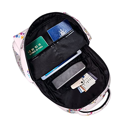hgxim Pink School Backpack Pattern Lightweight Leisure Bag 3d Printing Large Capacity Pattern Leisure Bag Travel