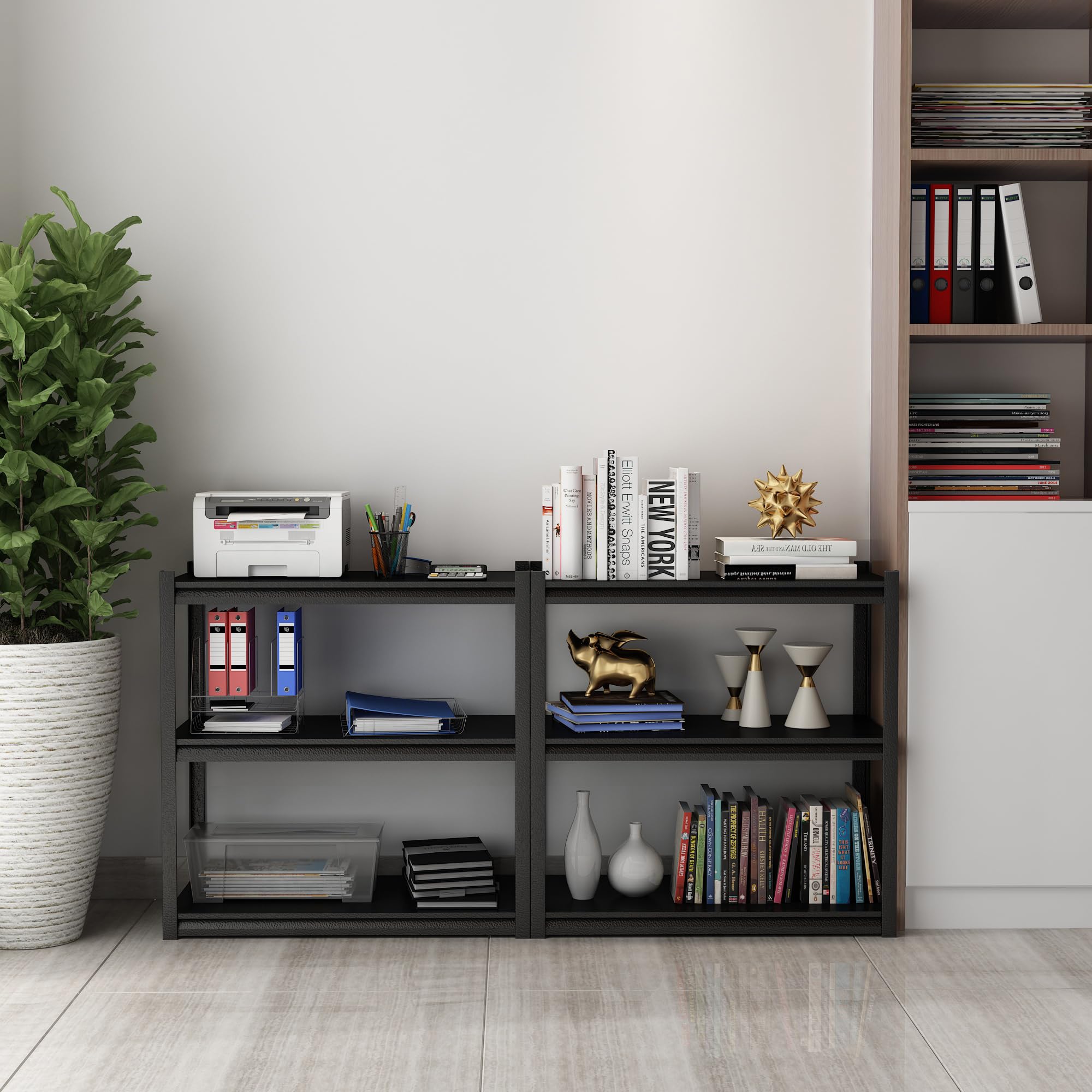 Elitehouse 32" W Garage Shelving,900LBS Loads Adjustable Garage Storage Shelves, 3-Tier Metal Storage Racks and Shelving Units, Utility Rack Shelves (16" D x 32" W x 32" H)