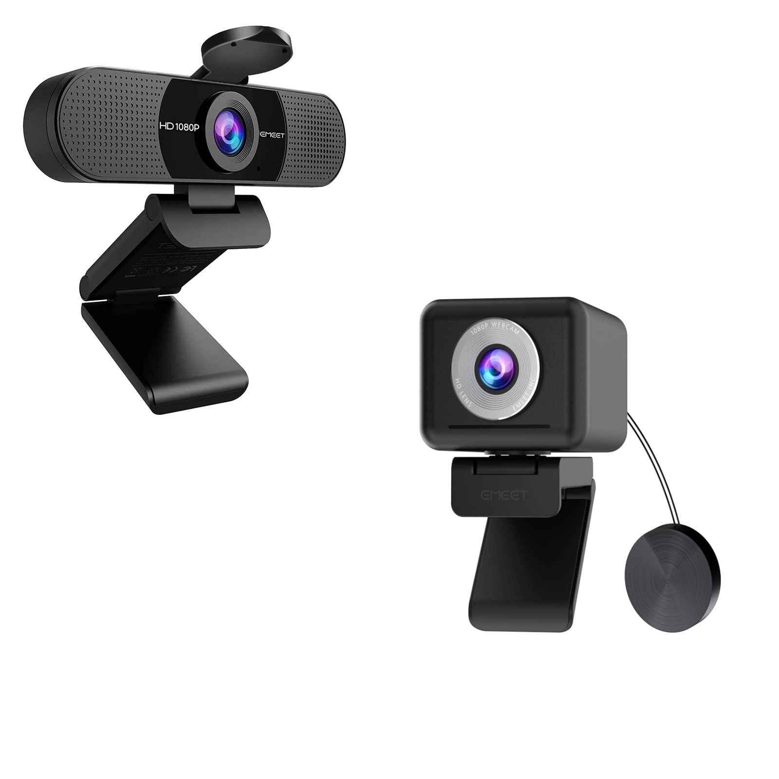 EMEET 1080P Webcam with Microphone, C960 Web Camera USB Speakerphone for Live Streaming, 1080p60 HD Webcam, 3-in-1 AI Speakerphone with Webcam