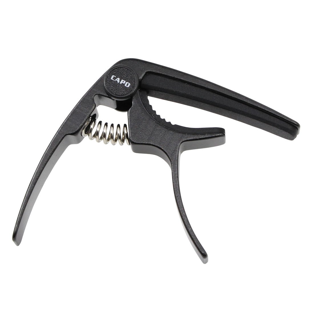Ukulele Capo Aluminium Alloy Clamp for 4 Strings Uke Soprano Concert Tenor Baritone Light Weight Ukulele Clamp with Free Guitar Picks (Black)