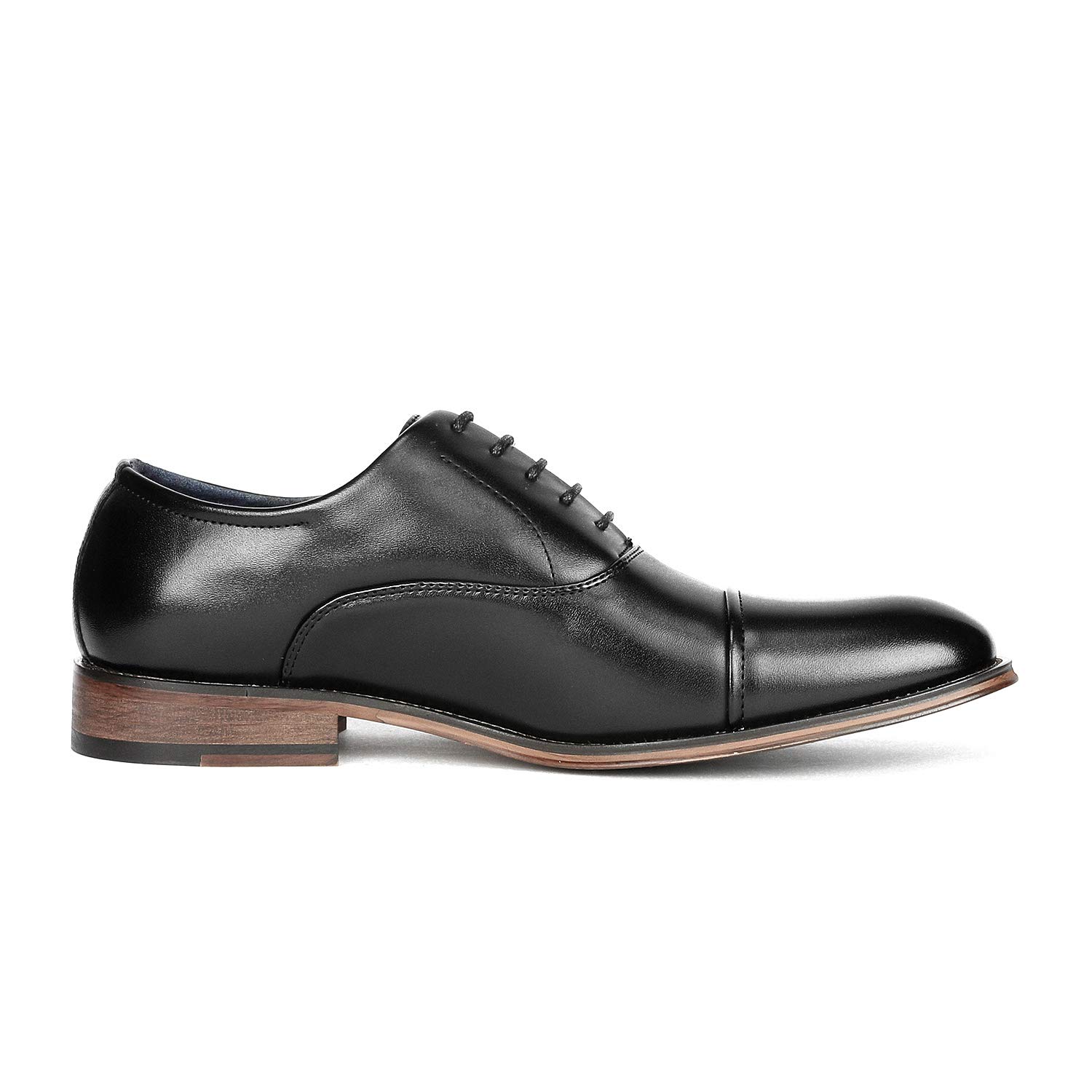 Bruno Marc Men's Black Lace Up Soft Cap-Toe Oxfords Formal Dress Shoes,LOUISWIDE_2,BLACK,11 W US