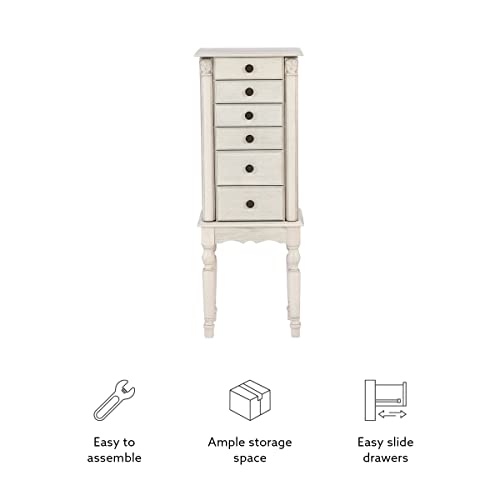 Powell Darcy Off White Jewelry Armoire
